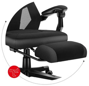 Huzaro Herní židle Combat 3.0 s výsuvnou podnožkou - šedá