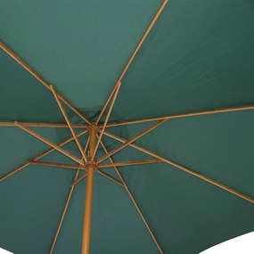Dřevěný sluneční slunečník Outsunny 2,5m Tmavě zelený