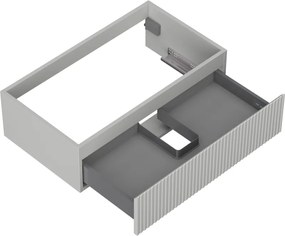 Mexen Rivel, koupelnová skříňka 80 cm, 1 zásuvka, drážkovaná, šedá matná, 91A20-08023-1-BF62