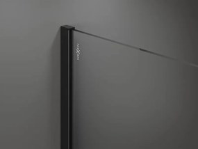Mexen Kioto sprchová zástěna Walk-in 180 x 200 cm, transparentní 8 mm, černá - 800-180-101-70-00