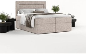 Světle hnědá boxspring postel s úložným prostorem 160x200 cm Imagine – Maison de Rêve
