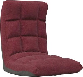 Skládací lenoška na podlahu vínová textil 336592