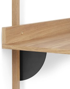 FERM LIVING Nástěnný stůl Sector Desk, Natural Oak, Černá