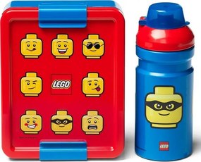 OEM Box svačinový 20 x 17,3 x 7,1 cm + láhev 390 ml, PP + silikon LEGO ICONIC CLASSIC sada 2díl. [7820936]