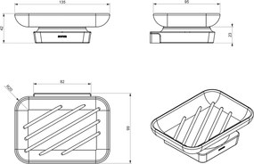 Sapho, ZEN mýdlenka, chrom, 161003