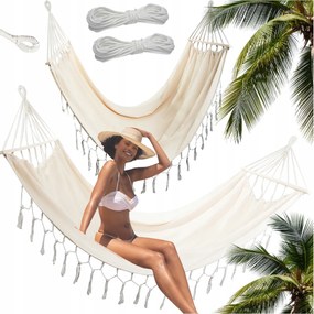 Turistická Houpací Síť Velká Boho Třásně Dvoumístná Houpačka 200X150