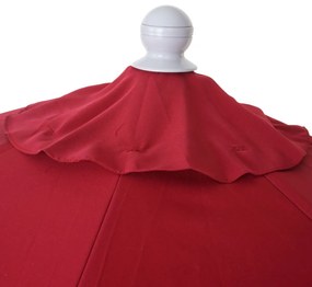Slunečník půlkruh Parla - polyester/hliník - 300cm bordó bez stojanu