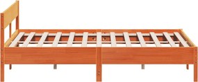 Postel bez matrace voskově hnědá 200 x 200 cm masivní borovice 3216211