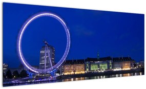 Noční Londýnské oko - obrazy (100x40cm)