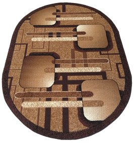 Oválný kusový koberec BCF Alfa 16 hnědý Rozměr: 120x170 cm