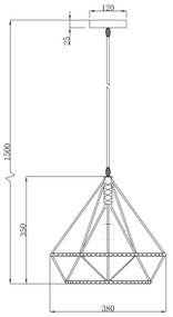 Globo 69029 - Lustr na lanku ULLEU 1xE27/60W/230V