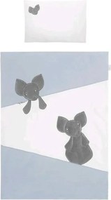 3-dílné ložní povlečení Belisima Mouse 90/120 modré