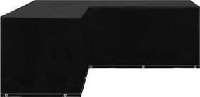 Plachty na zahradní nábytek 2 ks tvar L 12 oček 250x250x90 cm 3082835