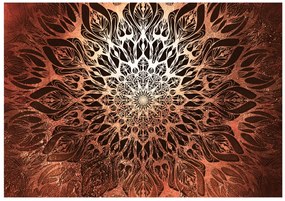 Tapeta oranžová mandala (150x105 cm) - Murando DeLuxe
