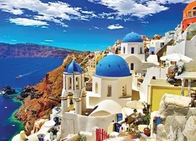 EUROGRAPHICS Puzzle Oia, Santorini, Řecko / 1000 dílků / 67,6 x 48,9 c