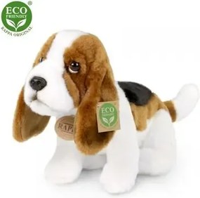 RAPPA Plyšový basset 32 cm / ECO-FRIENDLY / od 0 měsíců
