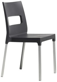 SCAB - Židle MAXI DIVA - antracitová/hliník