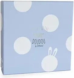 Doudou Dárková sada - Plyšový králíček modrý 26 cm / od 0 let