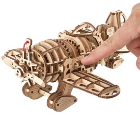 Ugears 3D dřevěné mechanické puzzle Letadlo Mad Hornet
