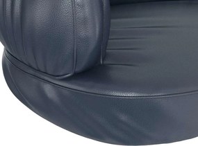 Ergonomický molitanový pelíšek pro psy modrý 75x53cm umělá kůže 171314