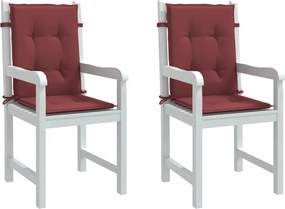 vidaXL Podušky na židli nízké opěradlo 2 ks modrá melanž 100x50x4 cm [4002451] Barva: melange wine red