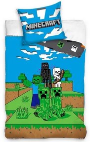 Carbotex Dětské povlečení Minecraft Mob Monsters, 140 x 200 cm, 70 x 90 cm
