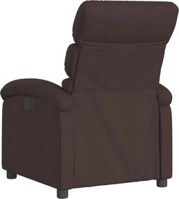 Elektrické polohovací křeslo tmavě hnědé textil 3203959