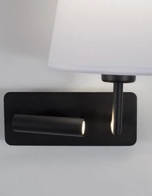 Bílé/matně černé hliníkové nástěnné svítidlo s ohybatelnou konstrukcí Savona – Nova Luce