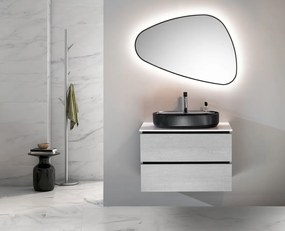 Sapho Sapho, ELENA LED podsvícené zrcadlo 20W, 68x96cm, černá mat, 30574CI