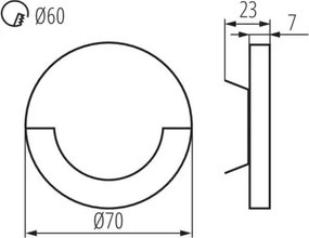 Orientační svítidlo 12V Kanlux SOLA LED B-NW 4000K neutrální bílá 27558