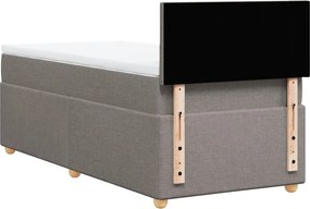 Box spring postel s matrací taupe 100 x 200 cm textil 3286588