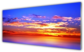 akrylový obraz Nebe Mraky Moře Krajina 125x50 cm