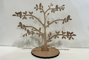 Li-Go "Strom" dekorace/stojan na šperky 30/40/50 cm provedení povrchu: dub, velikost: 30x30 cm, varianta: listy bez otvorů