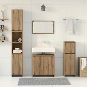4dílná koupelnová sestava dub artisan kompozitní dřevo 3328556