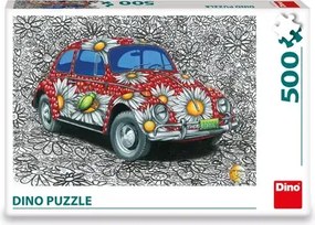 DINO Puzzle Malovaný VW Brouk / 500 dílků / od 10 let