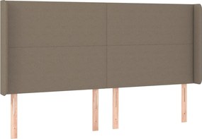 Box spring postel s matrací a LED taupe 180x200 cm textil 3138177