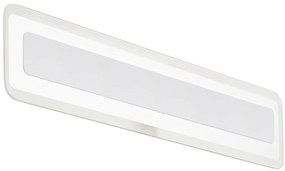 Linea Light 8885 Antille_S, nástěnné svítidlo z pískovaného skla a bílého kovu, 28W LED 3000K, délka 61,4cm