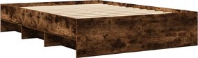 Rám postele bez matrace kouřový dub 140x200 cm kompozitní dřevo 3295657