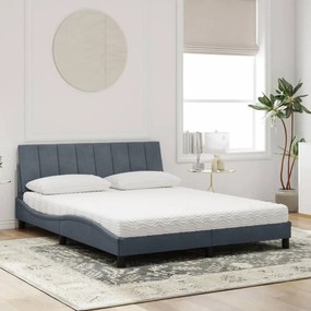 Postel s matrací Hanko tmavě šedá 160 x 200 cm samet 3208605