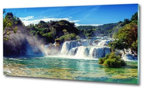 Wallmuralia Foto obraz sklo tvrzené Vodopády Krka 100x50