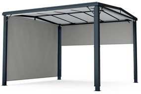 Blumfeldt Pantheon Cortina Solid Sky 3x3 Pergola, odolná proti povětrnostním vlivům, prášková barva, boční panely