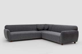 Designová rohová sedačka Jamiya 280 cm tmavě šedá - levá