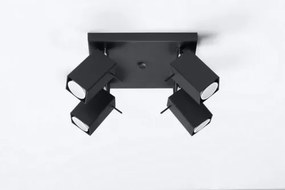 Stropní bodové svítidlo SOLLUX Merida 4 GU10 4x40W bez zdroje SL.0102 černá