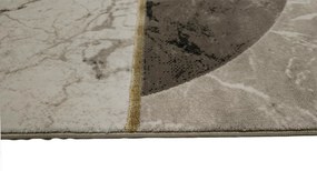 BE Koberec Gloria 3672 GOLD - šedohnědý černý obdélníkový Rozměr: 60x100 cm