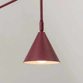 Sollux Lighting Nástěnné svítidlo NOX 1 bordó s vypínačem