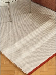 Červený/béžový ručně tkaný vlněný běhoun 80x170 cm Lenu – noo.ma