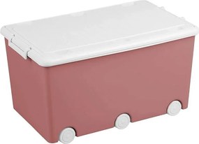 Víceúčelový box na hračky na kolečkách Tega růžový