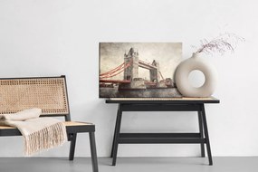 Obraz Tower Bridge V Retro Stylu Nedostatek Nedostatek Plátno Canvas 70x50