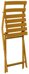Zahradní skládací židle - žlutá