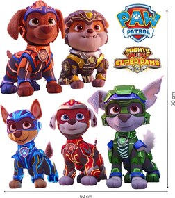 Samolepka na zeď "PAW Patrol - Mighty Pups 2"